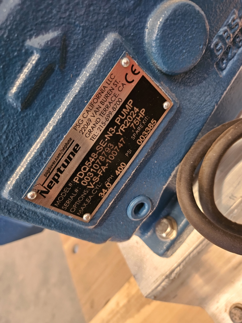 Alum Injection Pump - Single Barrel Cart Assembly Neptune