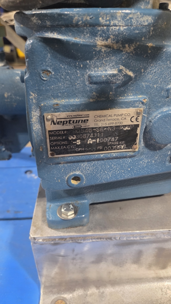 Alum Injection Pump - Neptune Single Barrel Cart Assembly - PDQuipment