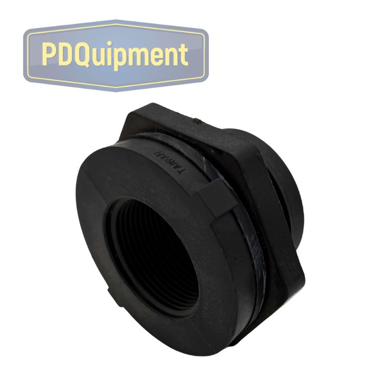Polypropylene Bulkhead Tank Fitting 1-1/4 FNPT | PDQ